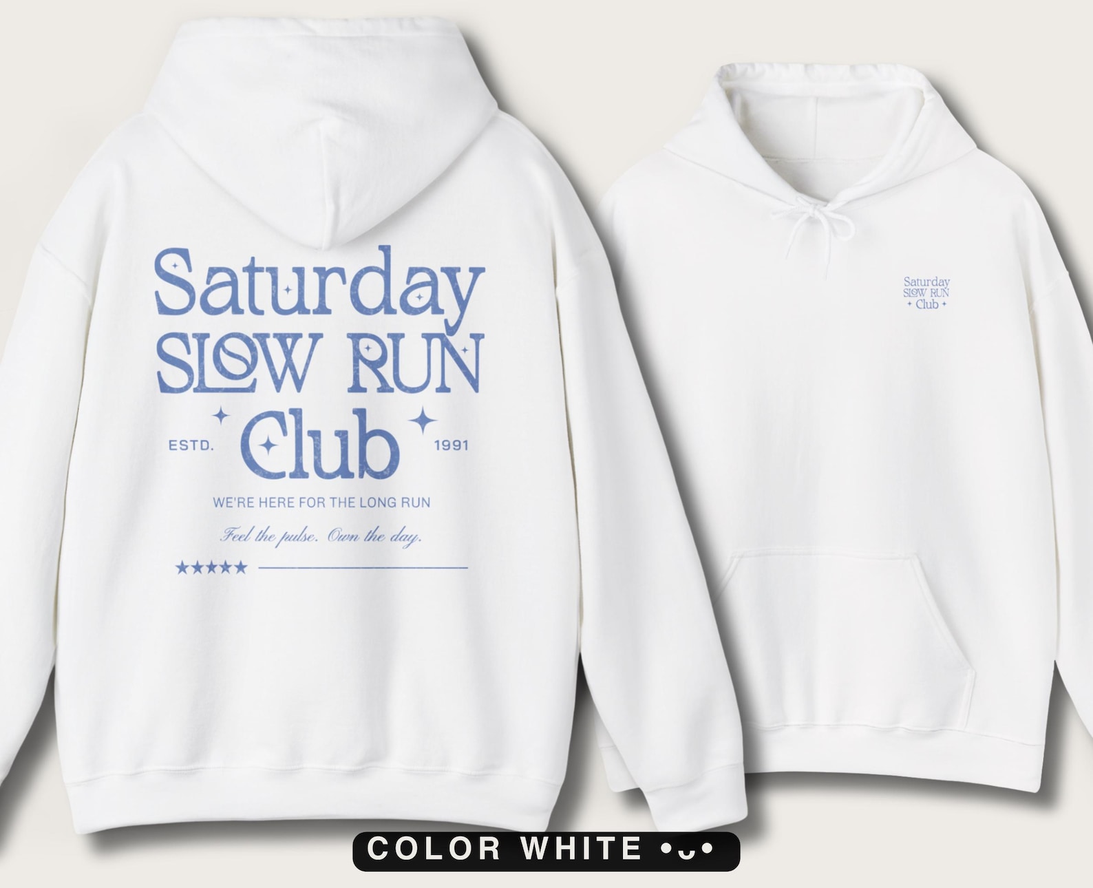 Retro Saturday Slow Run Club Hoodie: Unisex 90s Running Sweatshirt - Etsy