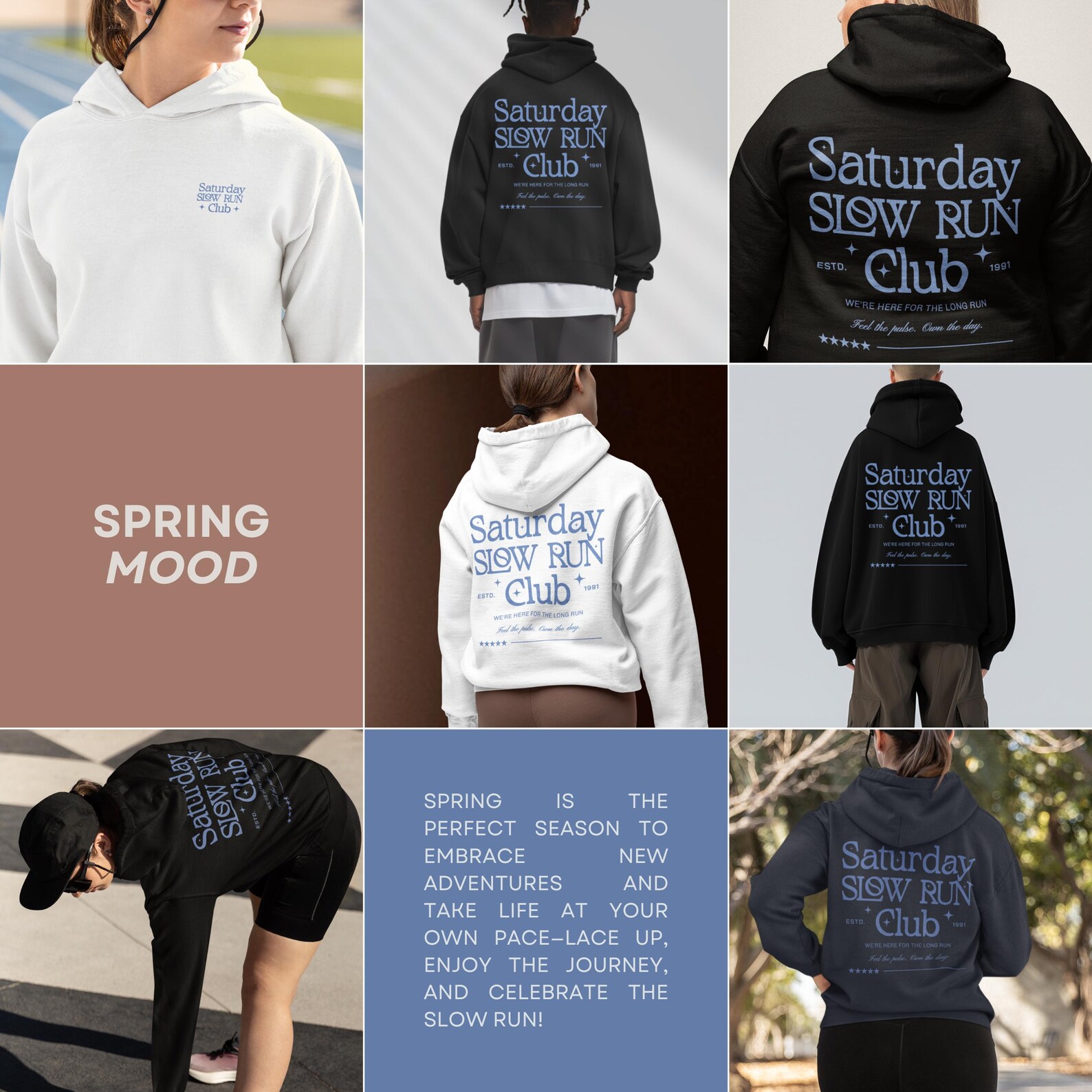 Retro Saturday Slow Run Club Hoodie: Unisex 90s Running Sweatshirt - Etsy