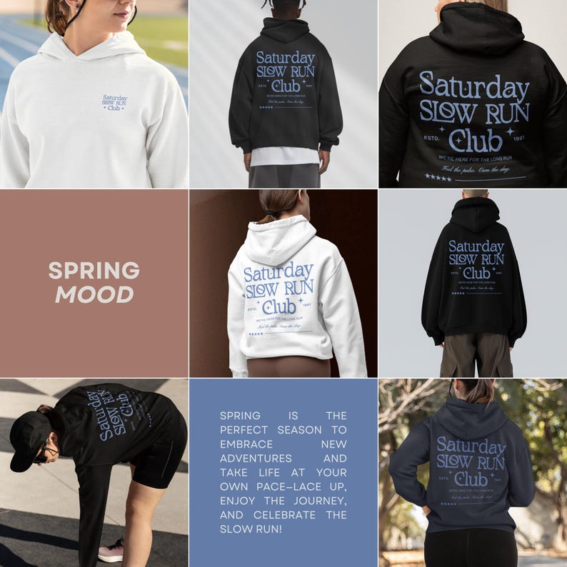 Retro Saturday Slow Run Club Hoodie: Unisex 90s Running Sweatshirt - Etsy