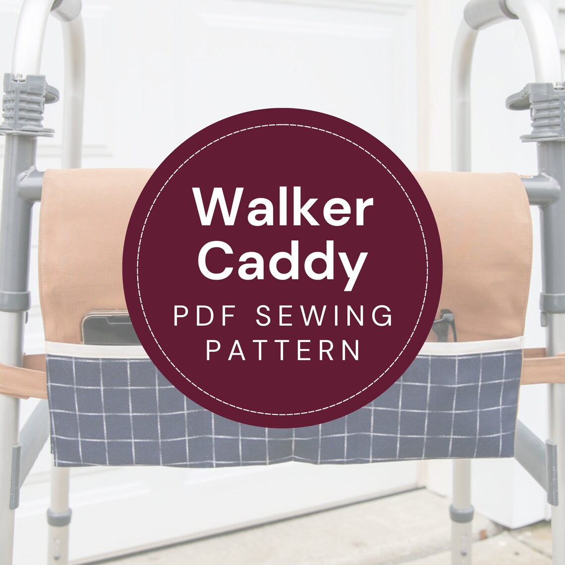 Walker Caddy Sewing PATTERN PDF Download, Handmade Elderly Walker ...