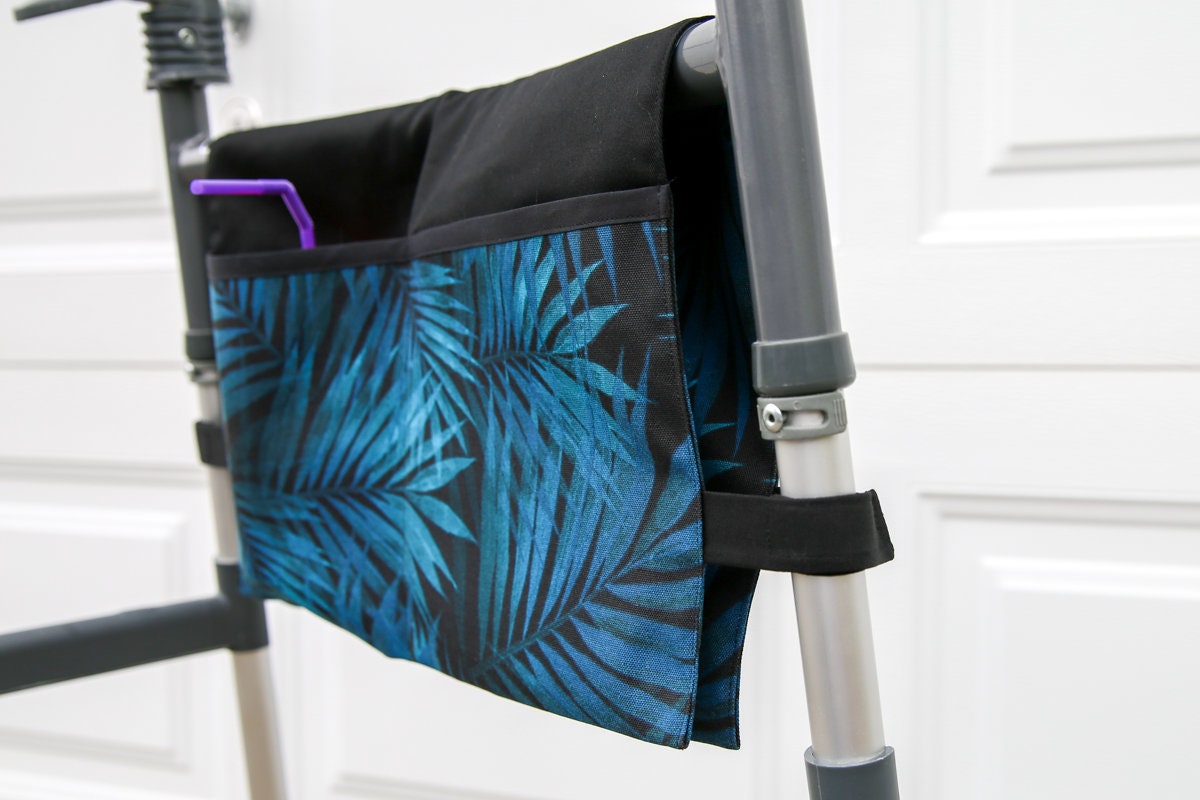 Tropical Midnight Walker Caddy, Elderly Walker Accessories, Walker Bag ...