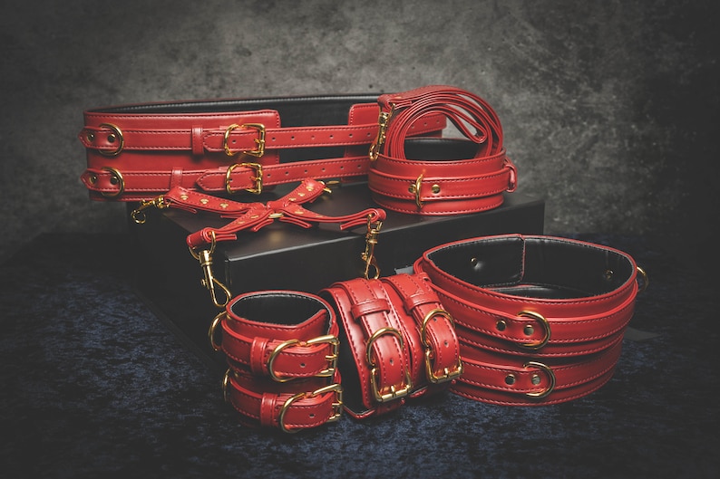 Bondage Restraint Set – Adjustable Wrist & Ankle Cuffs, Soft Padded ...