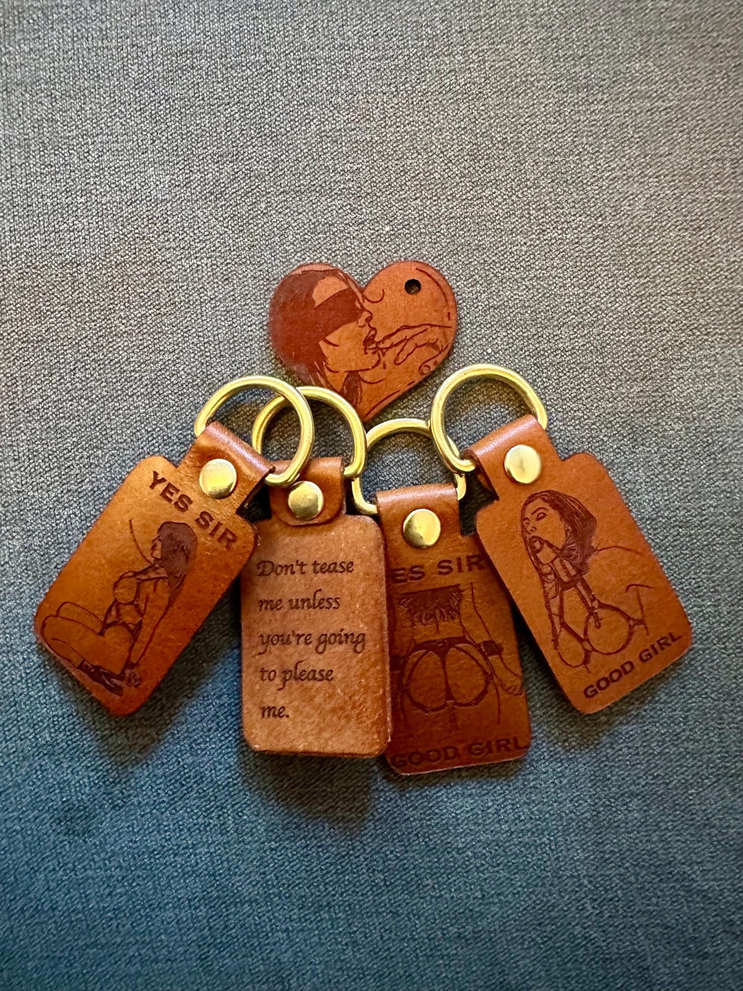 Custom Leather Keyring - Etsy