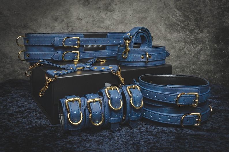 Bondage Restraint Set – Adjustable Wrist & Ankle Cuffs, Soft Padded ...