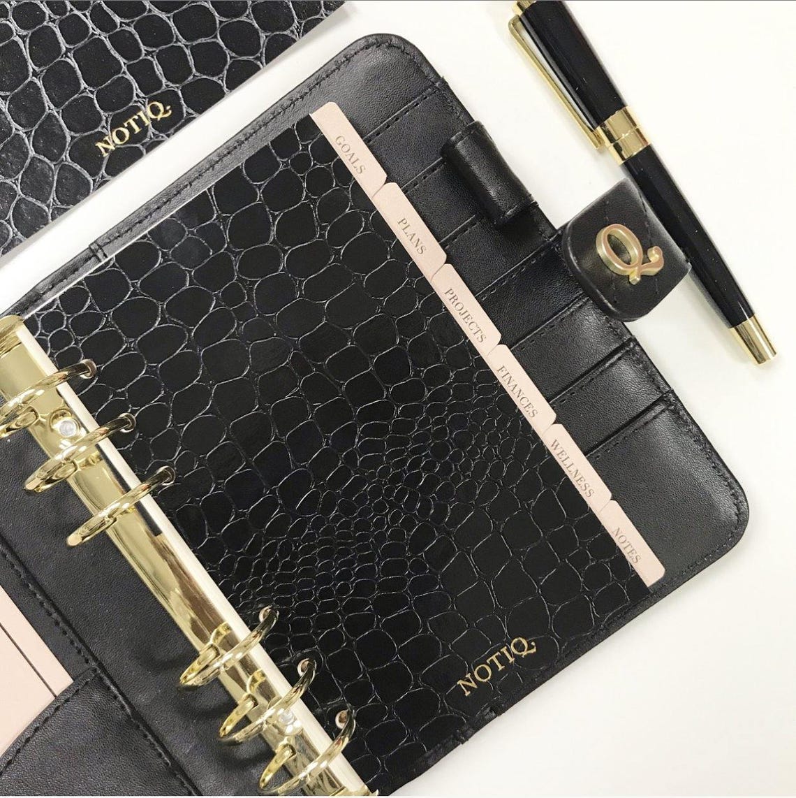 NOTIQ | Black Croco Luxe | Dashboard - Etsy