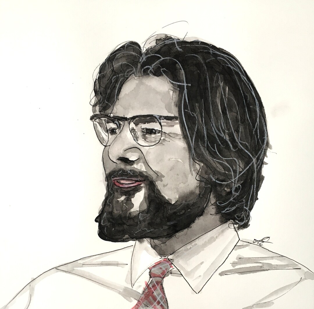 John Stewart Bell at CERN, 1973. Signed Original by Alexander Ehmann ...