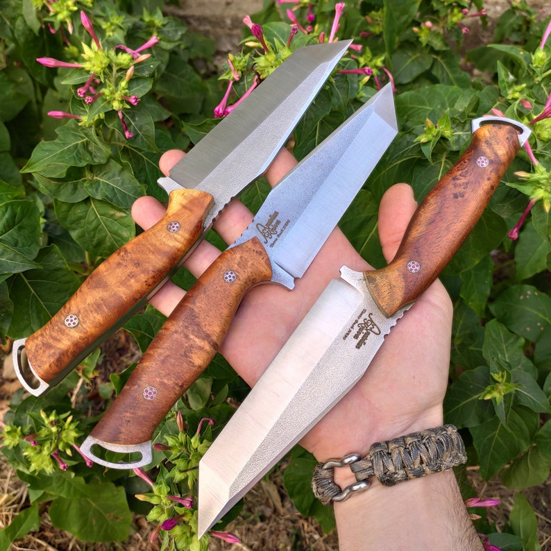 Custom Bushcraft Tanto Knife N690 Steel Tanto Style Fixed - Etsy