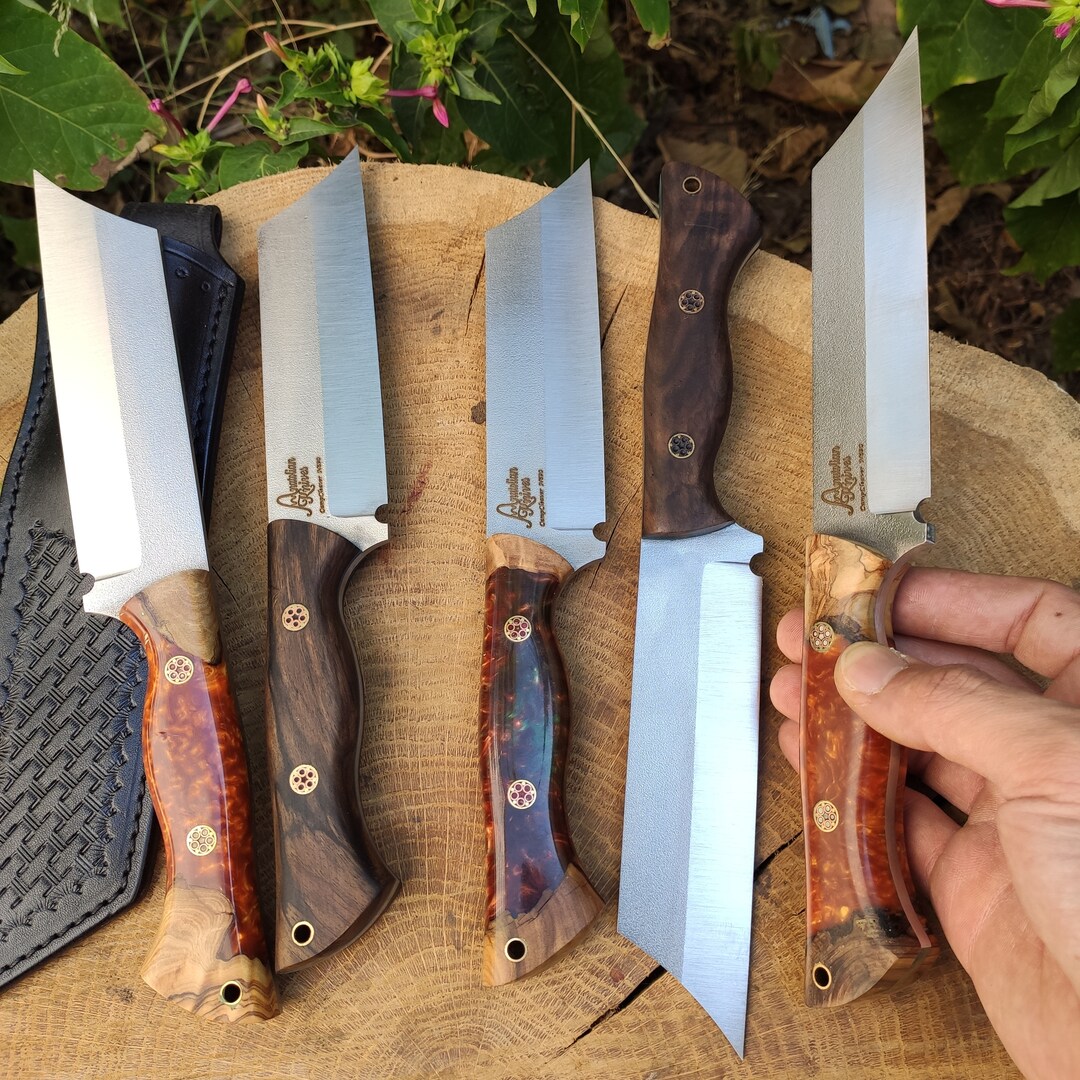 Camp Cleaver Custom Bushcraft Camping Knife Handmade - Etsy