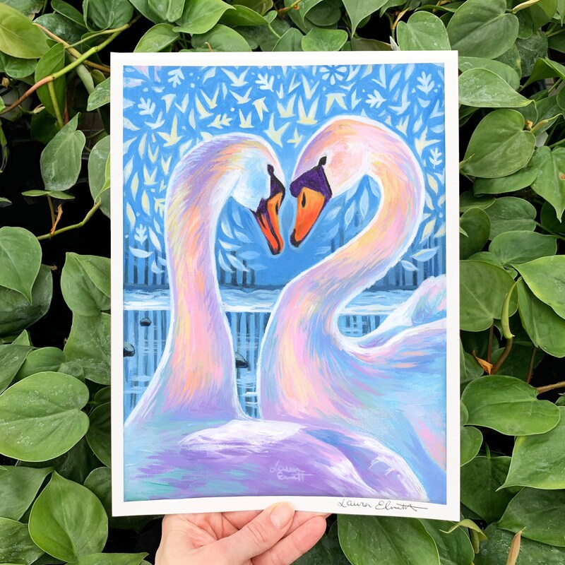 Two Swans - Etsy