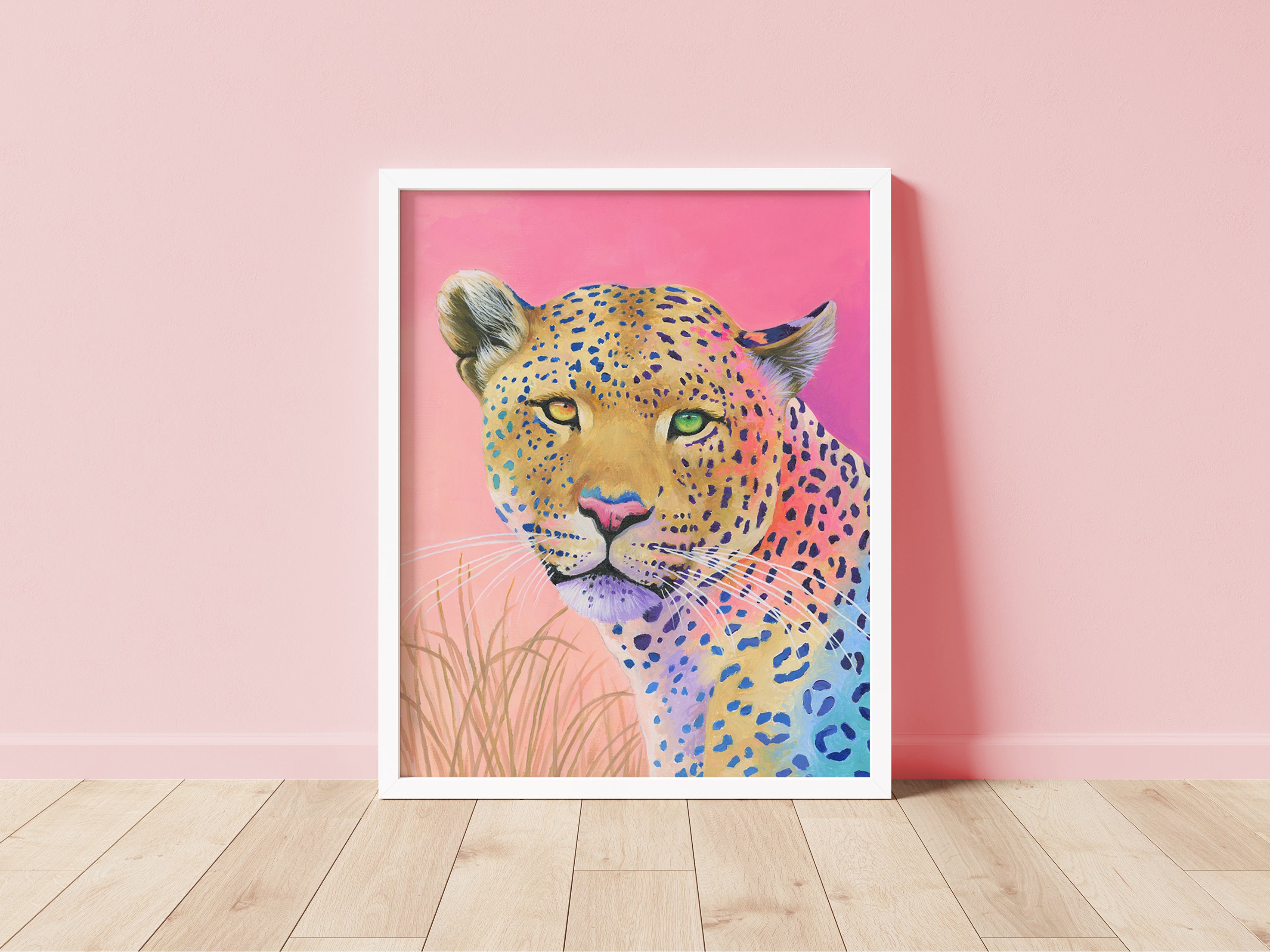 Fine Art Jaguar Print Pink Jaguar Art Print Jungle Cat Art - Etsy