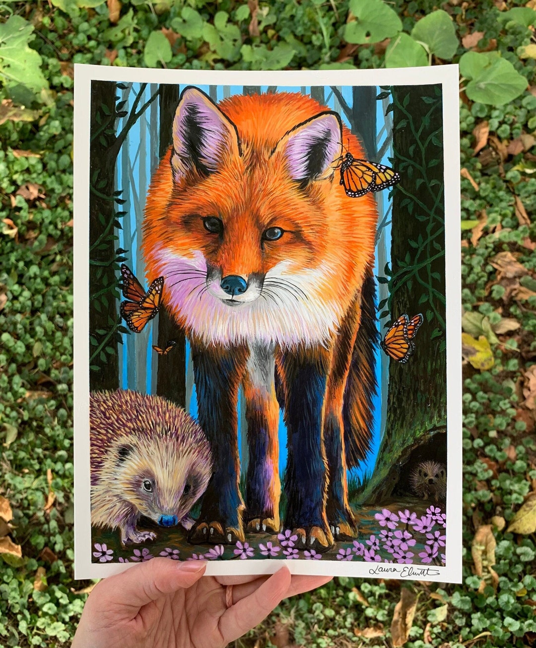Enchanted Forest Wall Decor, Woodland Fox Wall Decor, Red Fox Art Print ...