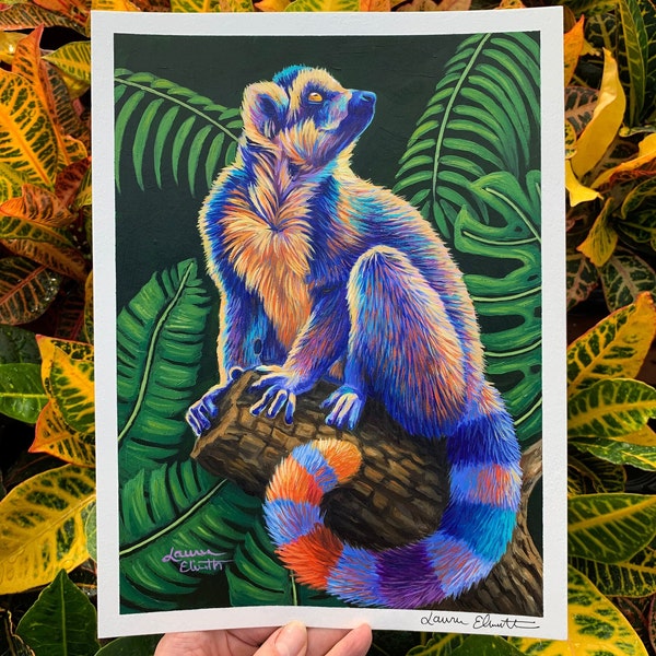 Lemur Print - Etsy