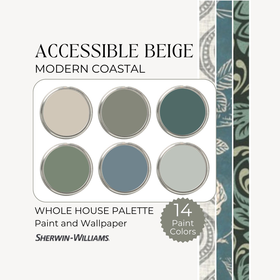 Accessible Beige Color Palette, Sherwin Williams Whole House Palette ...