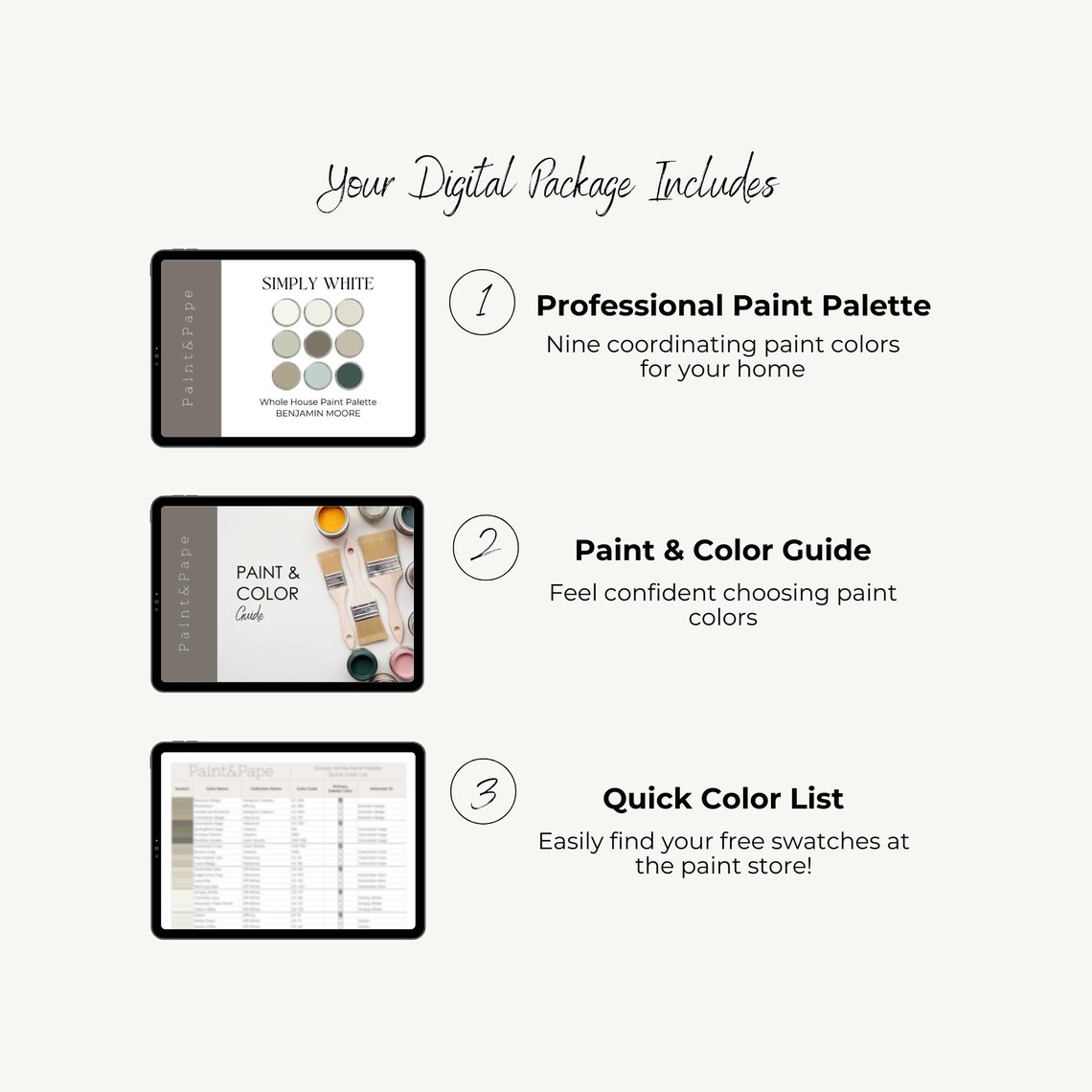 Simply White Color Palette, Simply White Benjamin Moore, Whole House ...