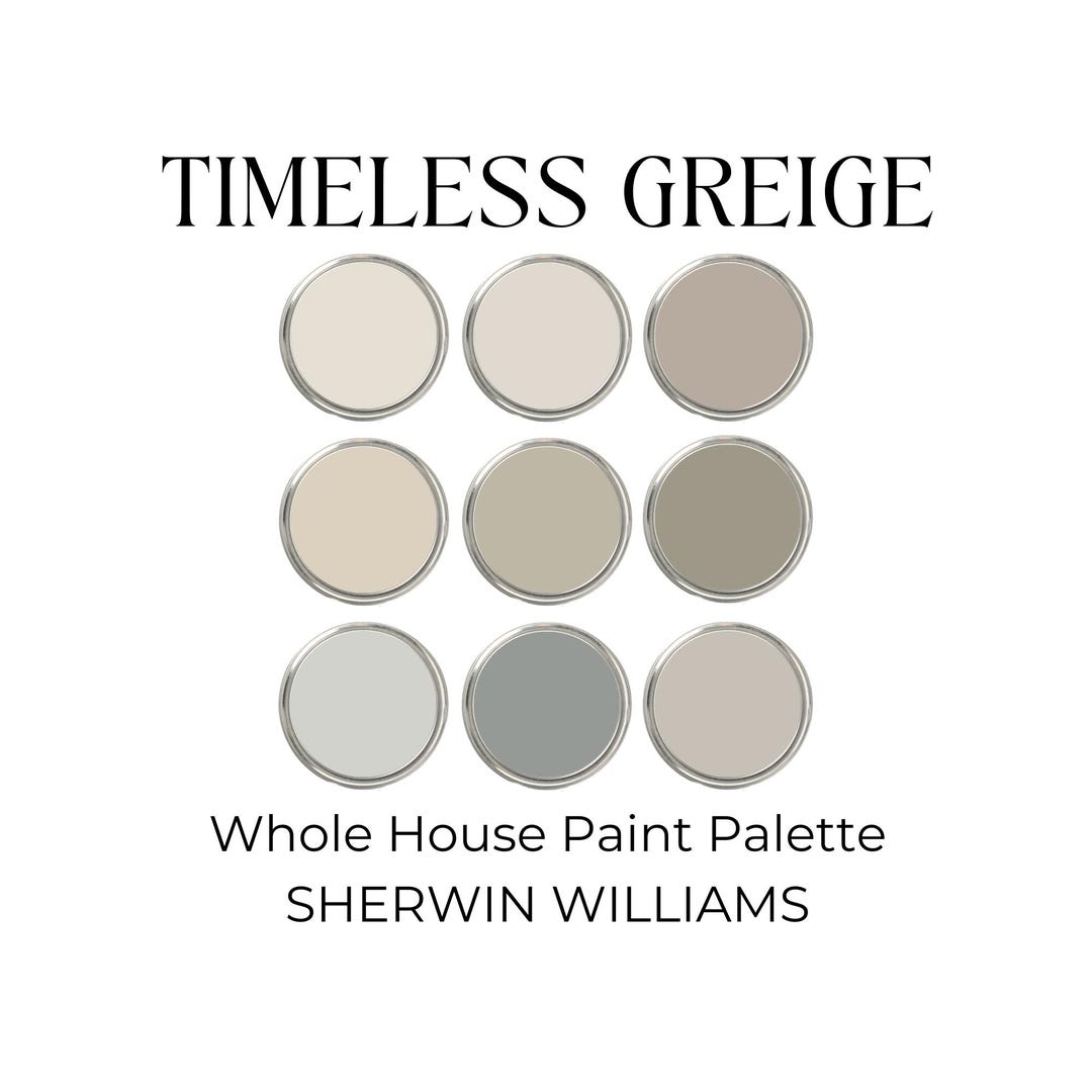 Sherwin Williams Greige Color Palette, Timeless Paint Colors, Warm ...