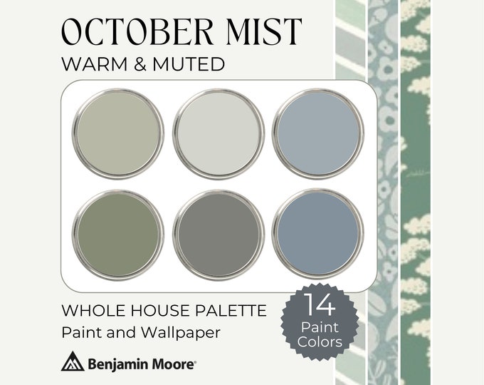 2022 Color of the Year Paint Color Scheme, Premade Paint Palette ...