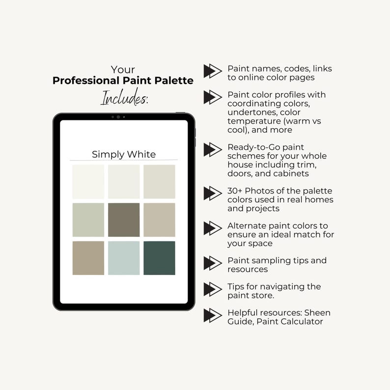 Simply White Color Palette, Simply White Benjamin Moore, Whole House ...