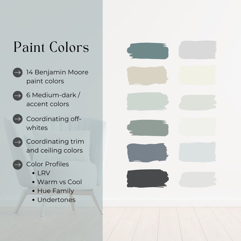 Aegean Teal Color Palette Benjamin Moore Whole House Palette Beach ...