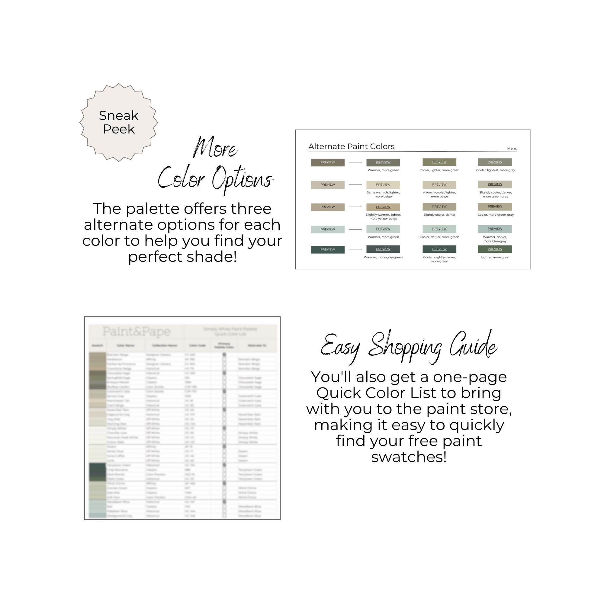 Simply White Color Palette, Simply White Benjamin Moore, Whole House ...