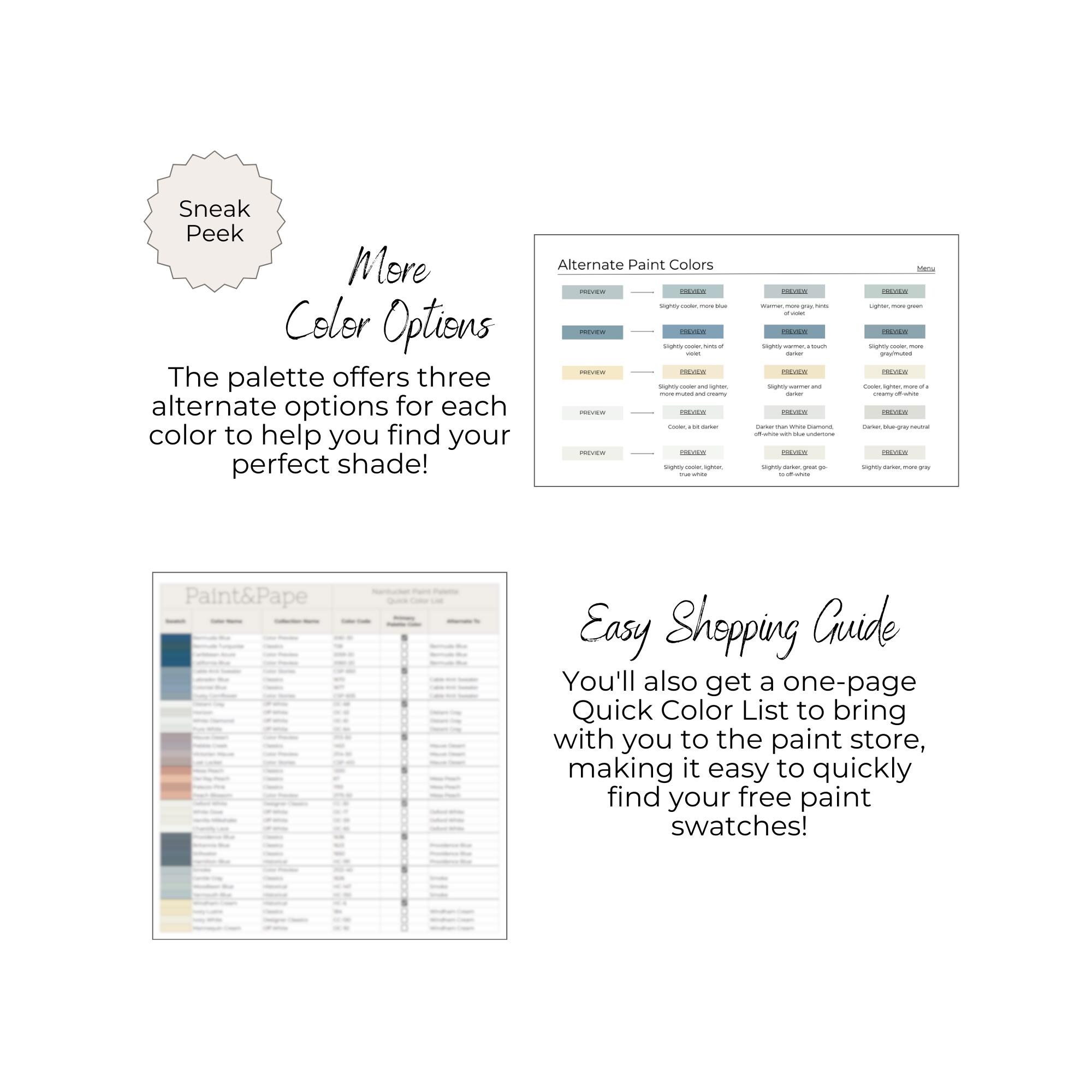 Nantucket Paint Colors, Benjamin Moore Coastal Interior Paint Palette ...