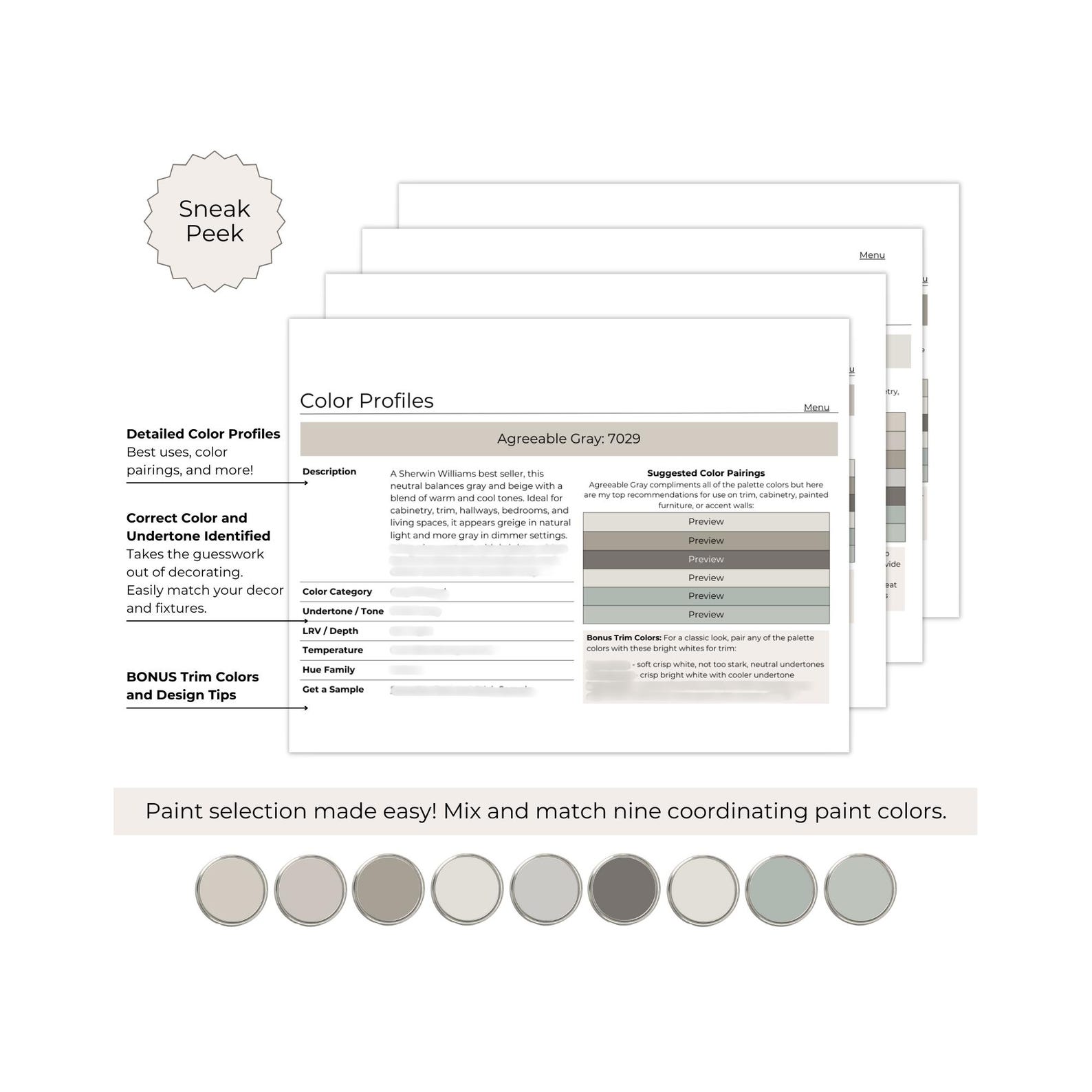 Sherwin Williams Agreeable Gray, Neutral Gray Paint Colors, Whole House ...