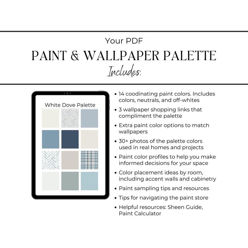 White Dove Benjamin Moore Palette, Paint and Wallpaper Combinations ...