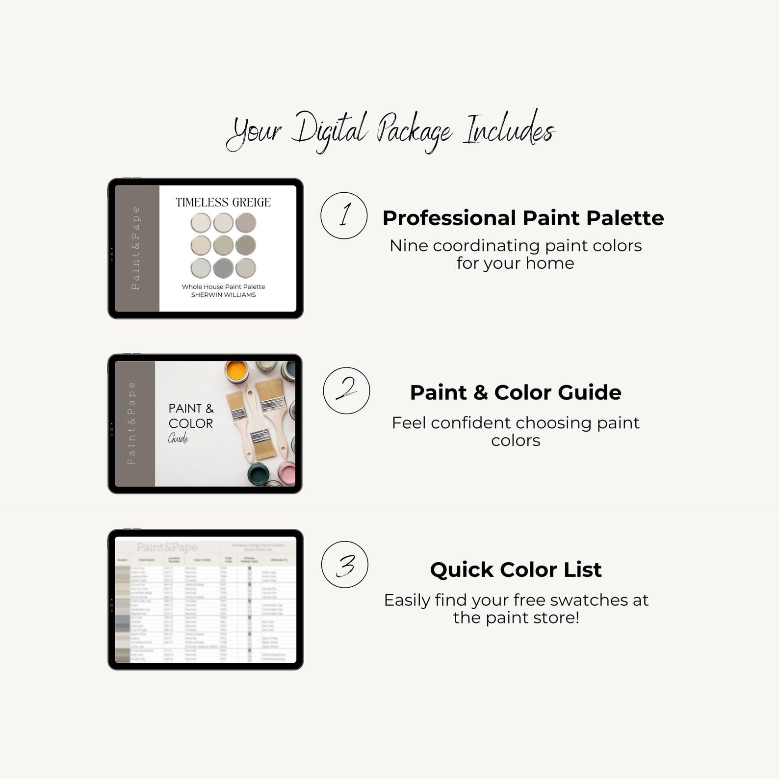 Sherwin Williams Greige Color Palette, Timeless Paint Colors, Warm ...