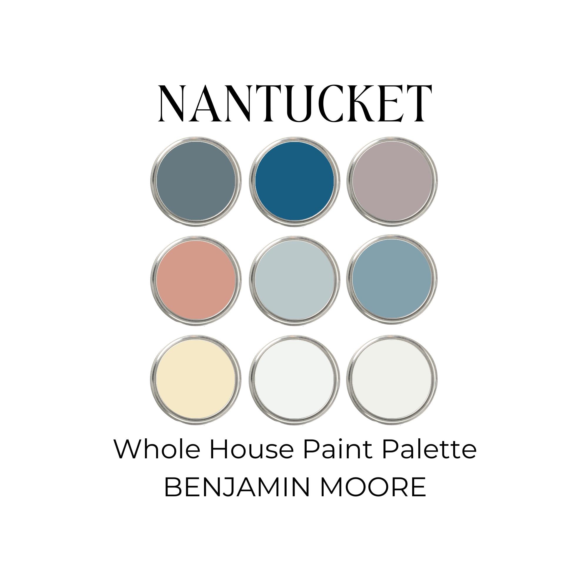 Nantucket Paint Colors, Benjamin Moore Coastal Interior Paint Palette ...