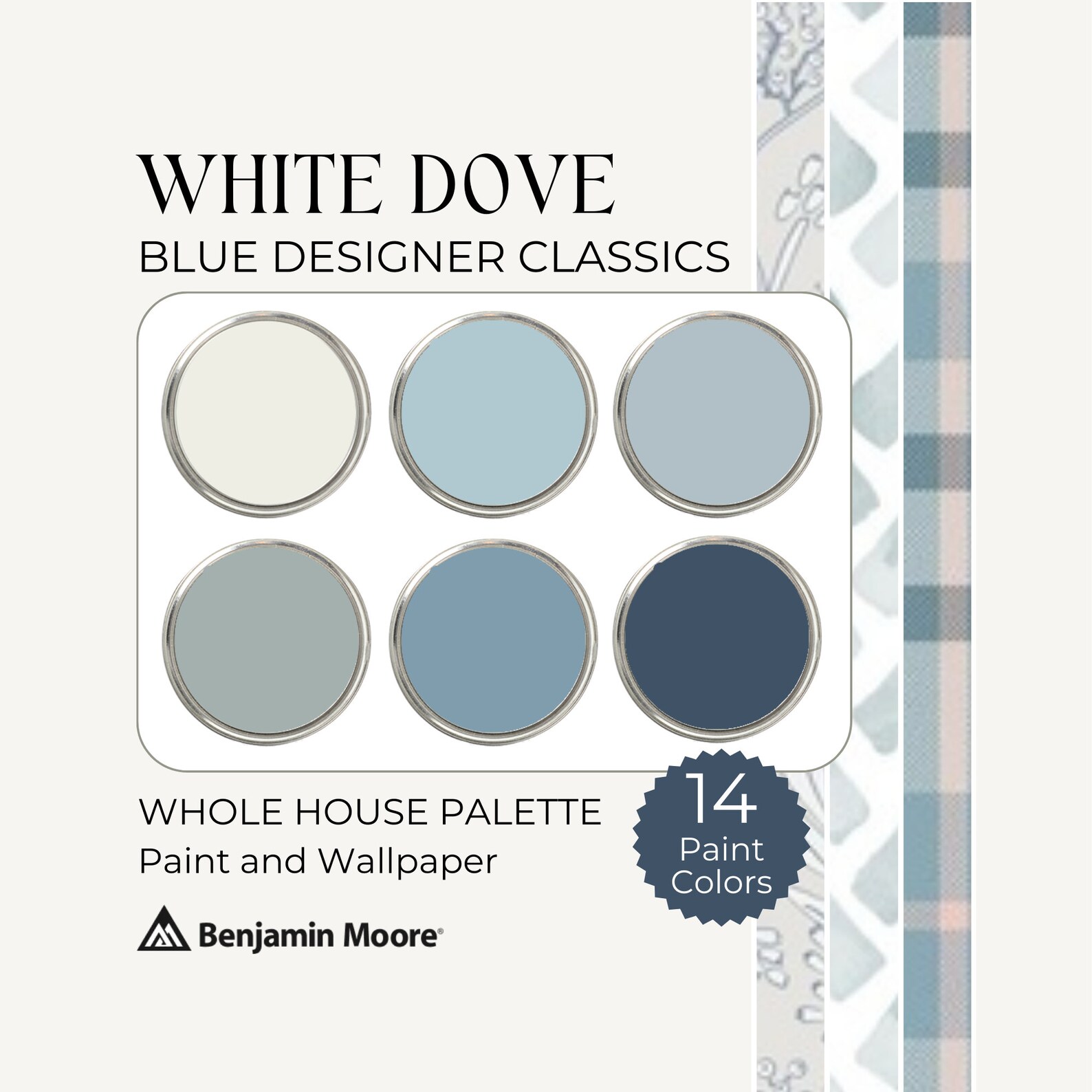 White Dove Palette Benjamin Moore Blue Designer Classics Whole House ...