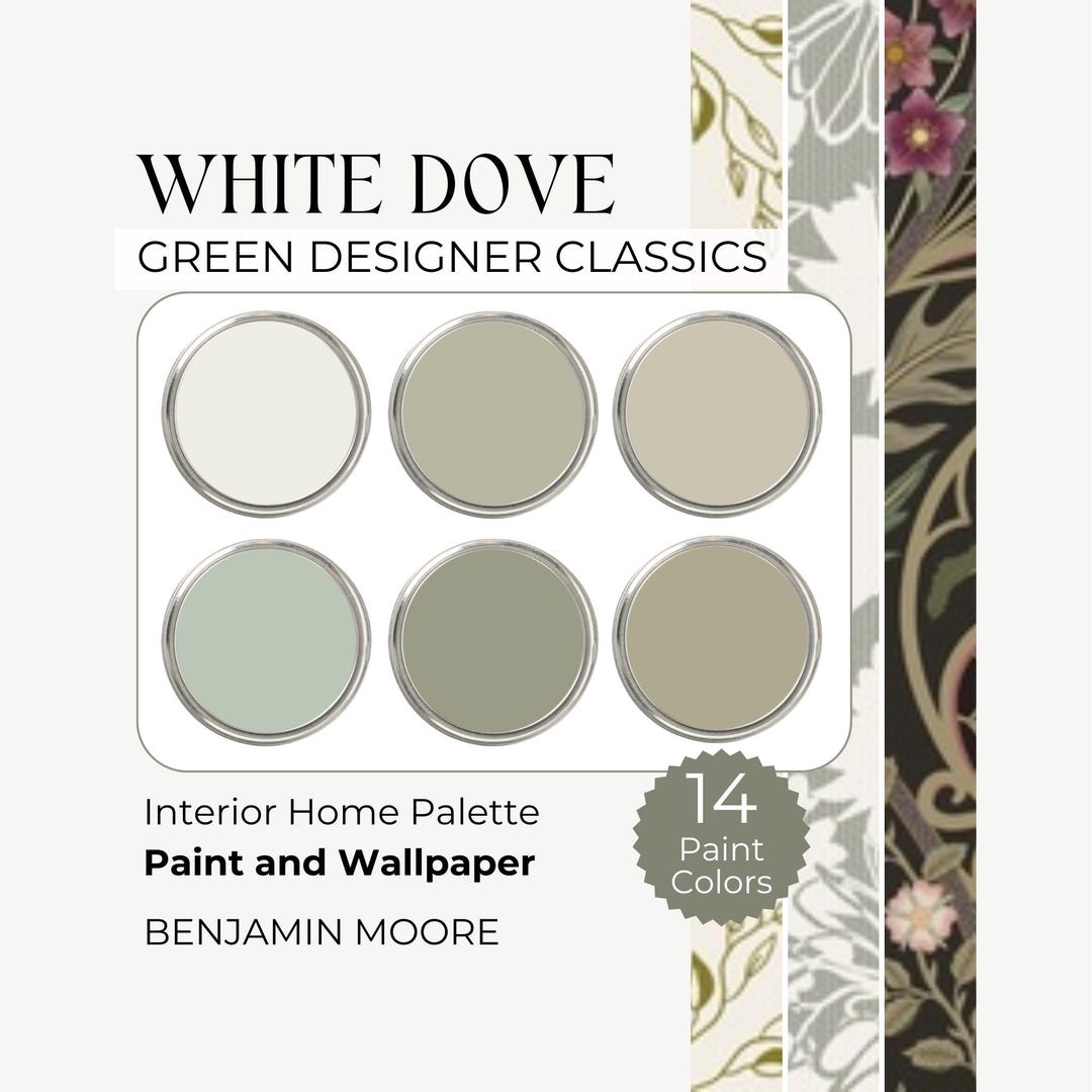 Benjamin Moore White Dove Color Palette: Paint & Wallpaper Guide (PDF ...