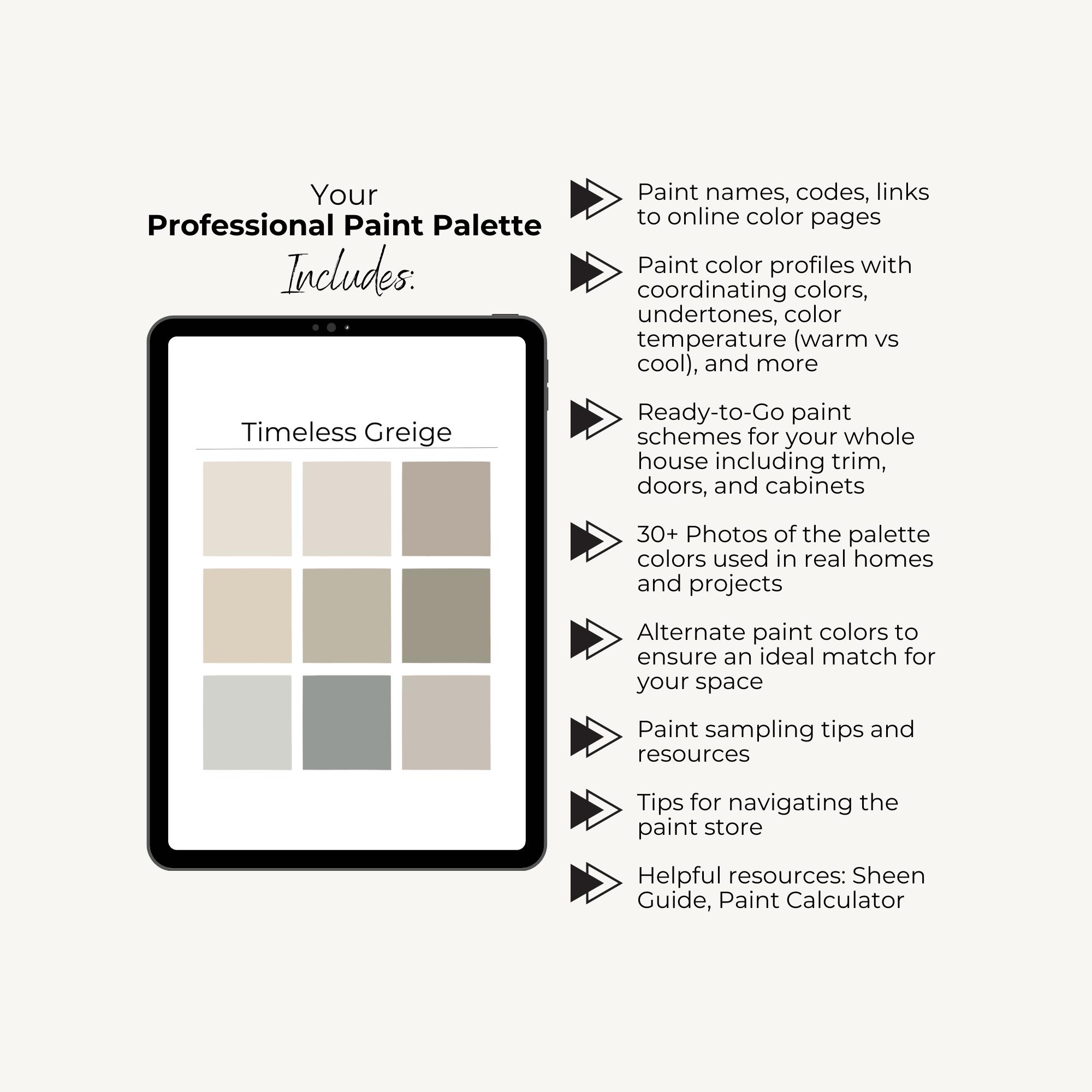 Sherwin Williams Greige Color Palette, Timeless Paint Colors, Warm ...