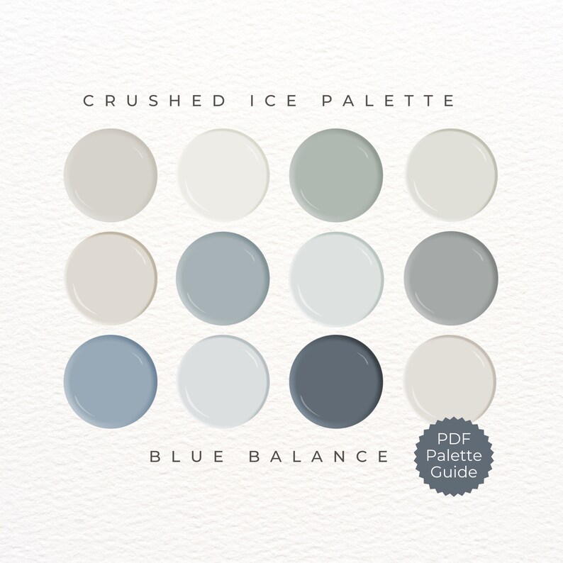Crushed Ice Color Palette Sherwin Williams Paint Palette Interior Blue ...