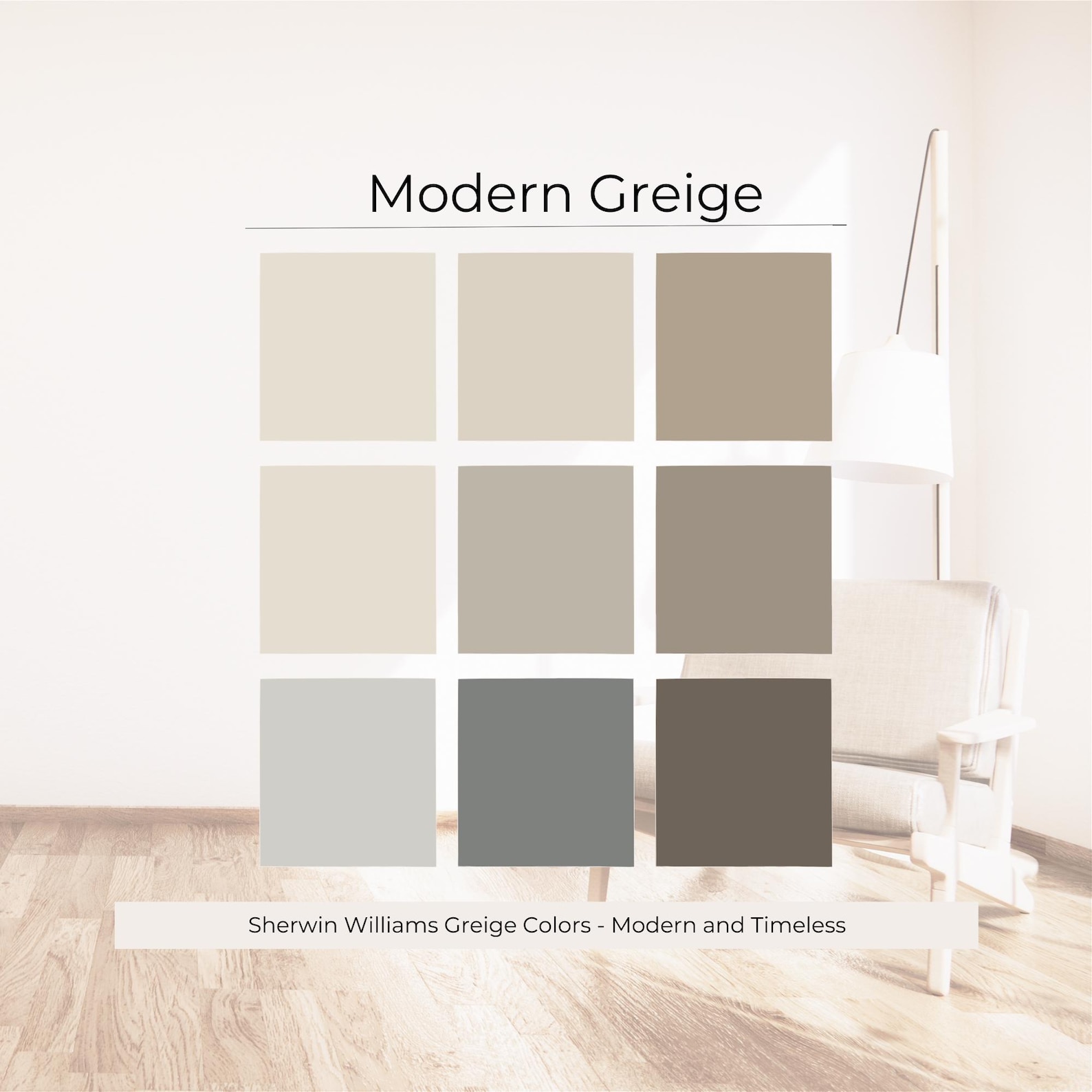 Sherwin Williams Greige Color Palette, Warm Neutral Paint Colors ...