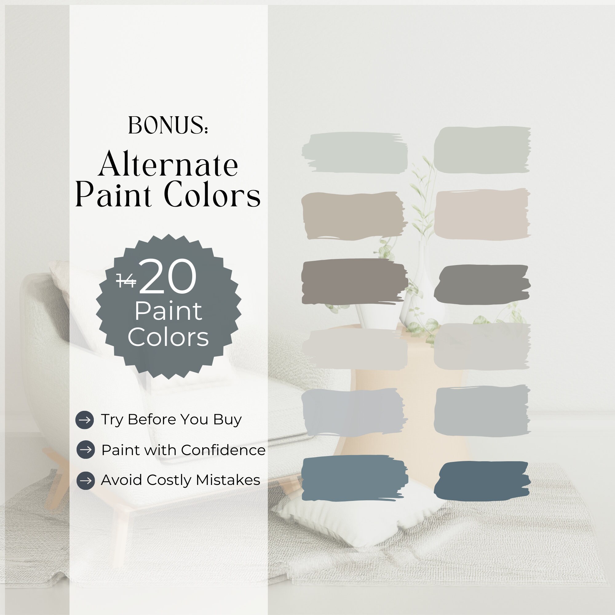Sea Salt Paint Palette Sherwin Williams Calm Modern Neutral Paint ...