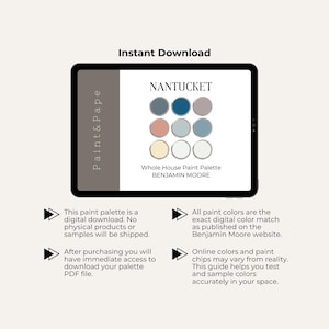 Nantucket Paint Colors, Benjamin Moore Coastal Interior Paint Palette ...