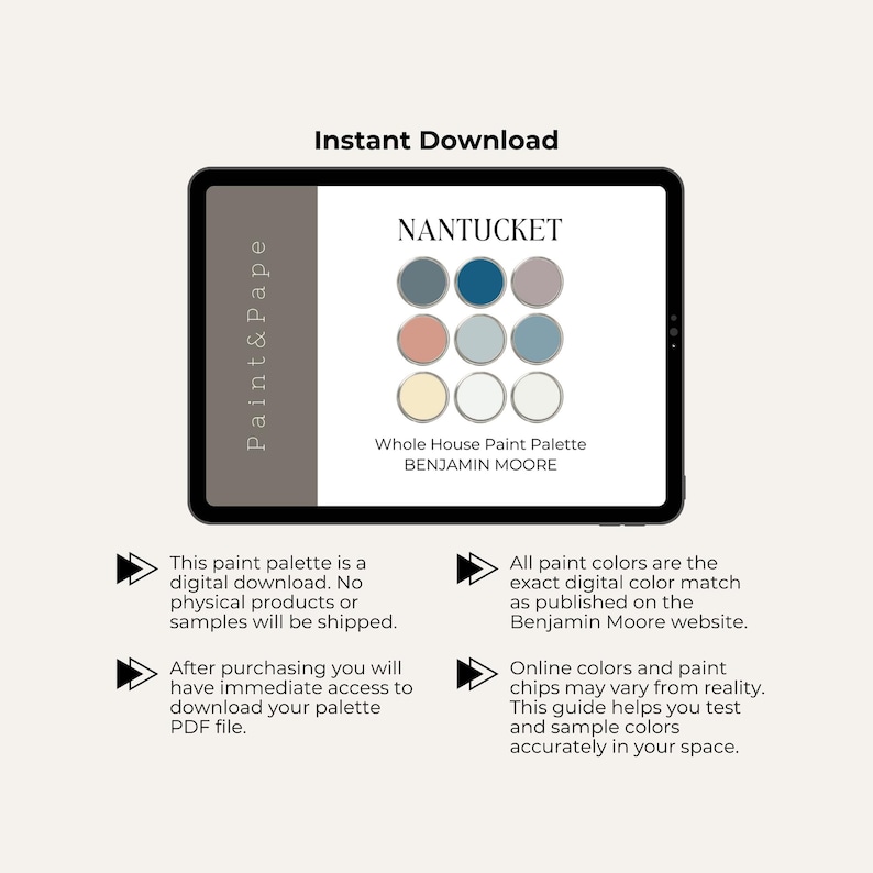 Nantucket Paint Colors, Benjamin Moore Coastal Interior Paint Palette ...