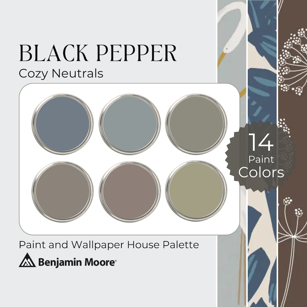 Black Pepper Benjamin Moore Color Palette Paint and - Etsy