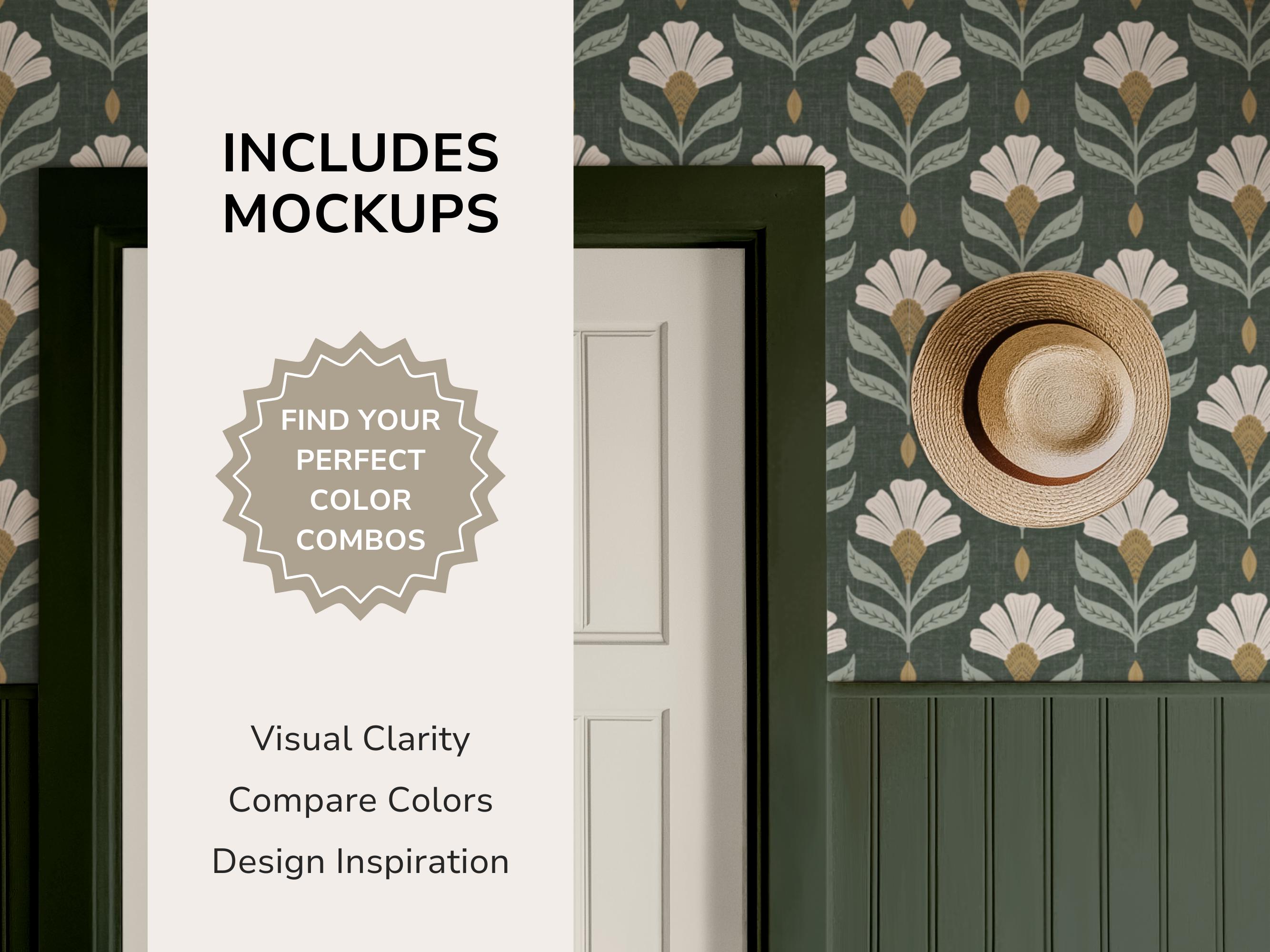 Wallpaper and Paint Colors Combo, Wallpaper Paint Packages, Paint and ...