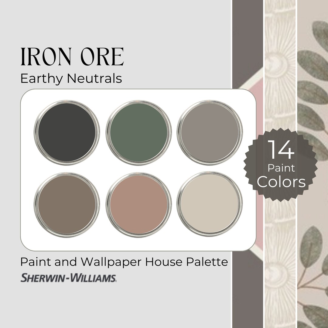 Iron Ore Color Palette Sherwin Williams Earthy Neutrals - Etsy