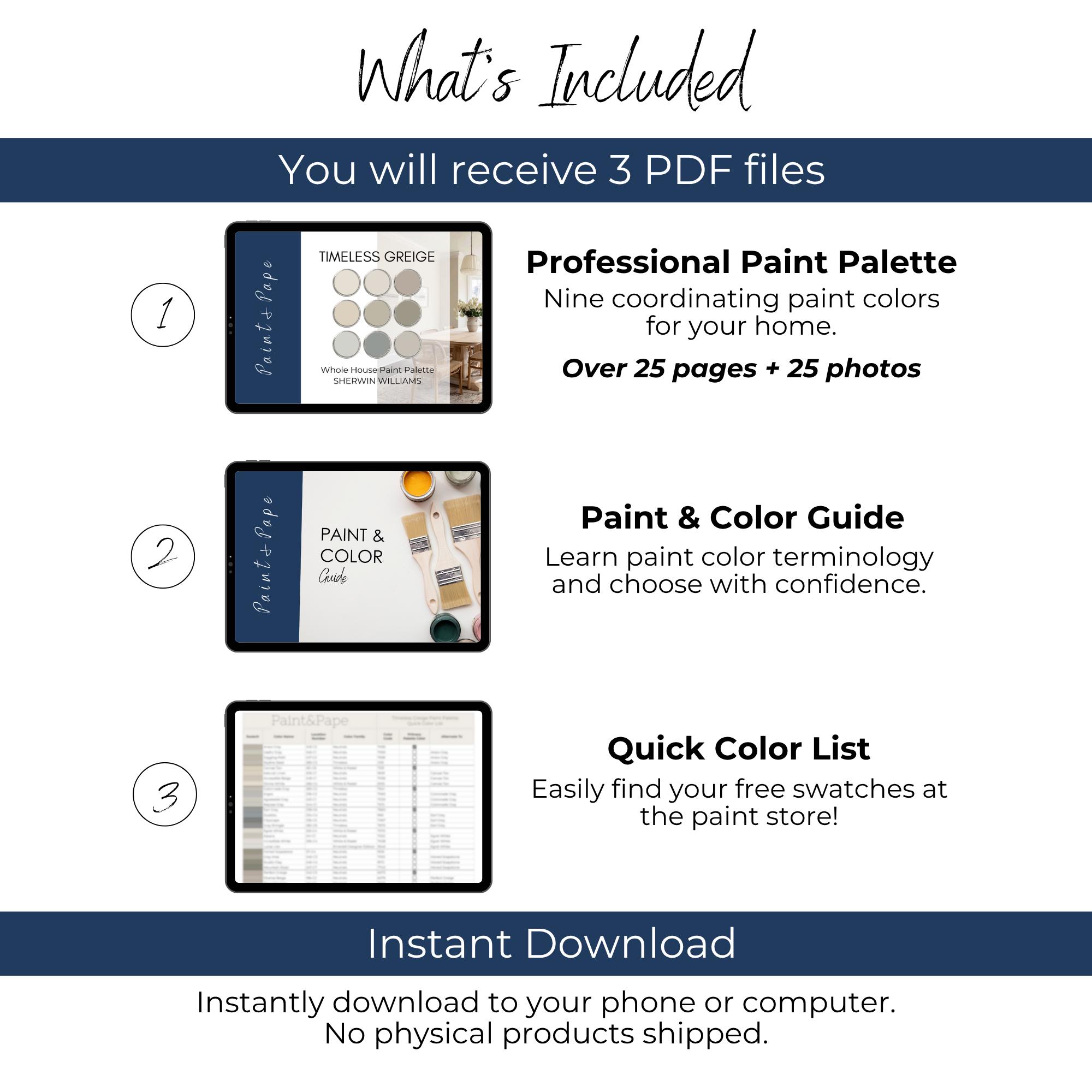 Sherwin Williams Greige Color Palette, Timeless Paint Colors, Warm ...