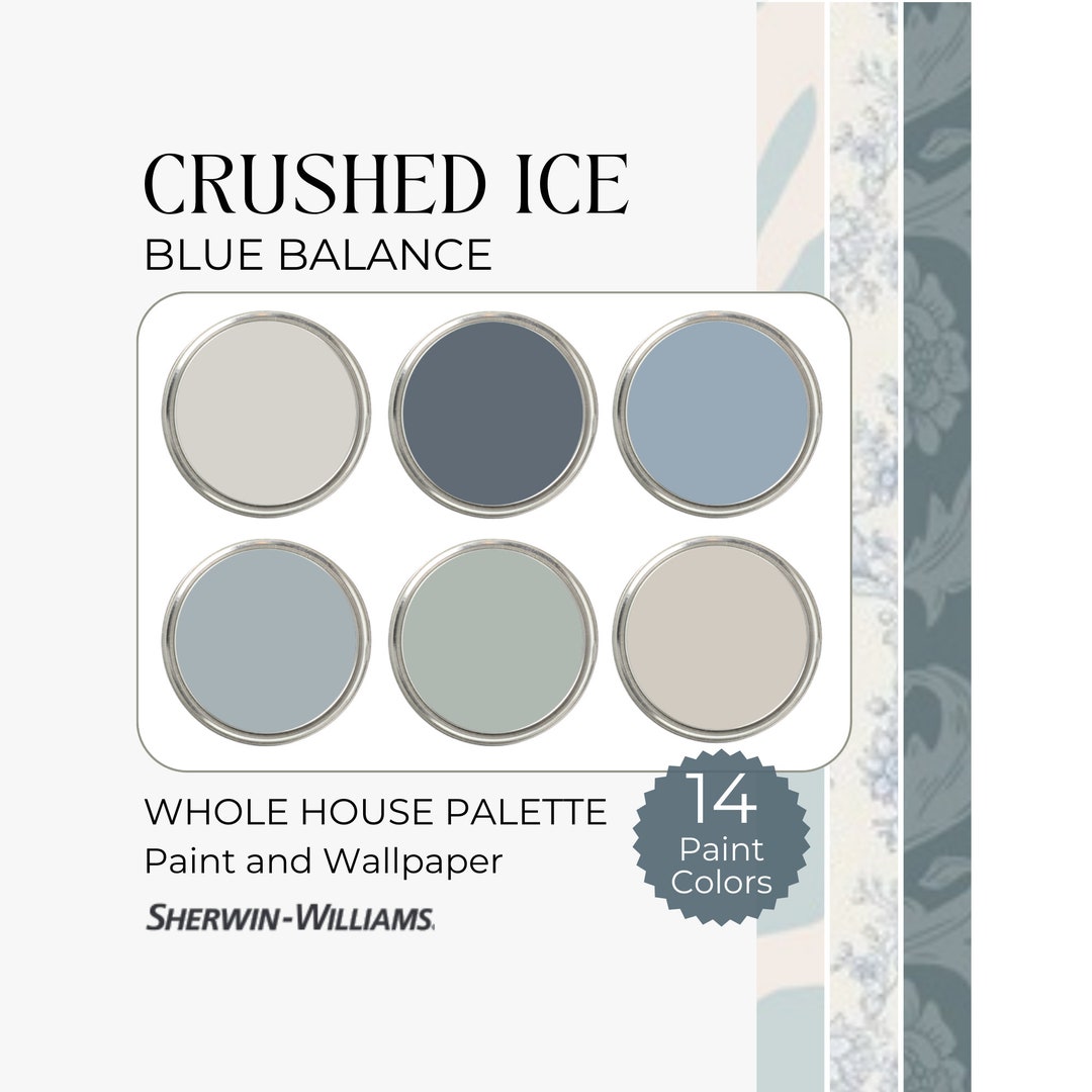 Crushed Ice Color Palette Sherwin Williams Paint Palette Interior Blue ...