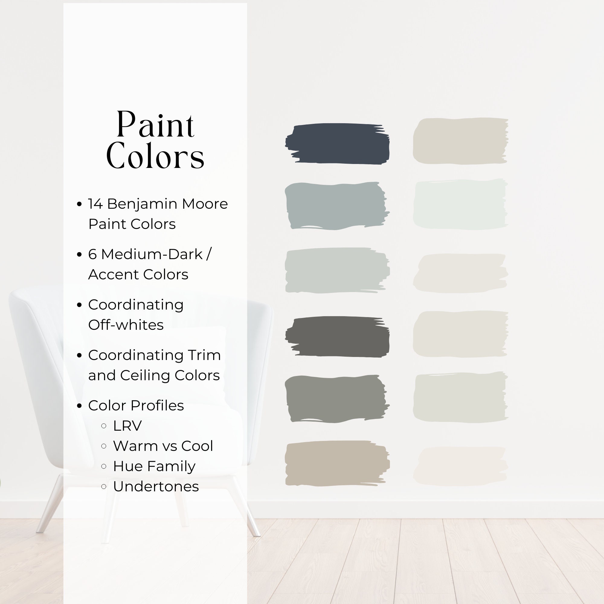 Hale Navy Color Palette Modern Farmhouse Paint Colors Whole House Paint ...