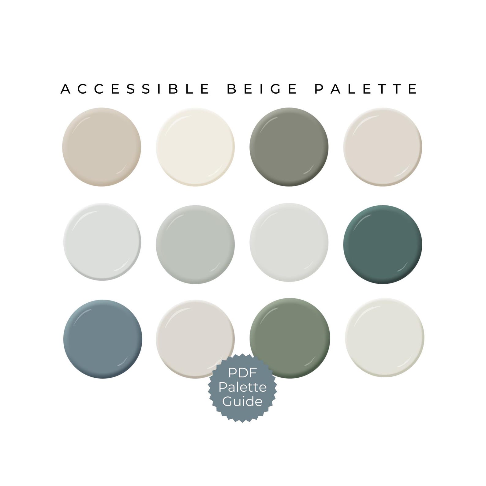 Accessible Beige Color Palette, Wallpaper and Paint Pairings ...