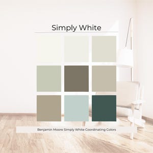 Simply White Color Palette, Simply White Benjamin Moore, Whole House ...
