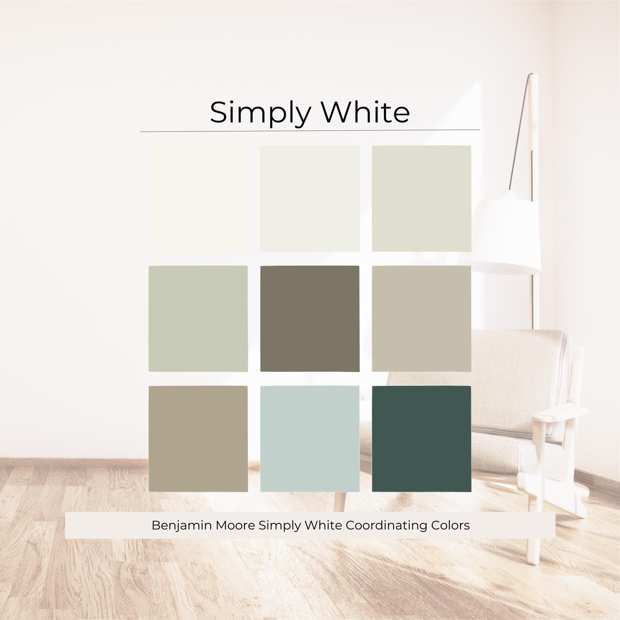 Simply White Color Palette, Simply White Benjamin Moore, Whole House ...
