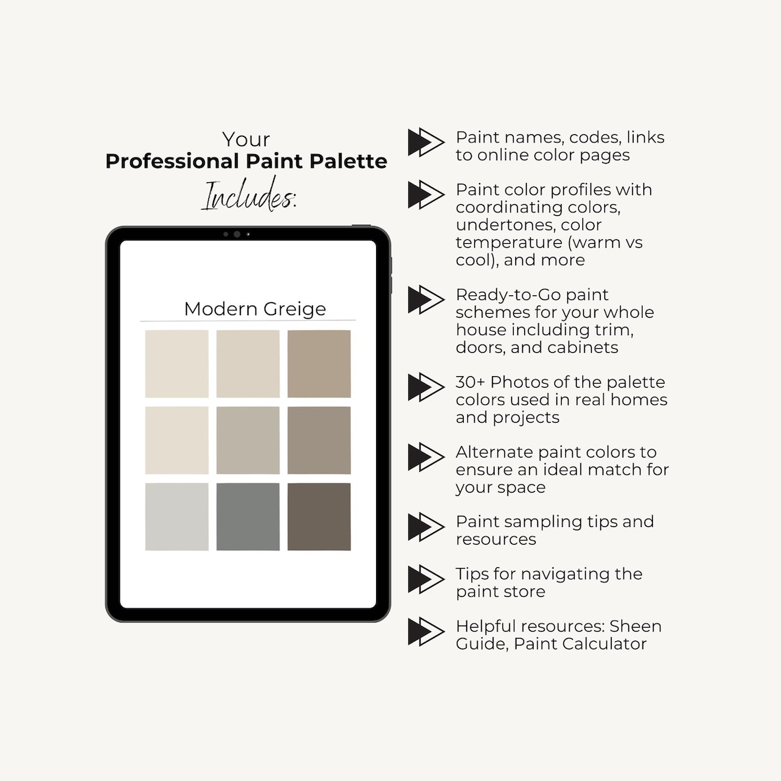Sherwin Williams Greige Color Palette, Warm Neutral Paint Colors ...