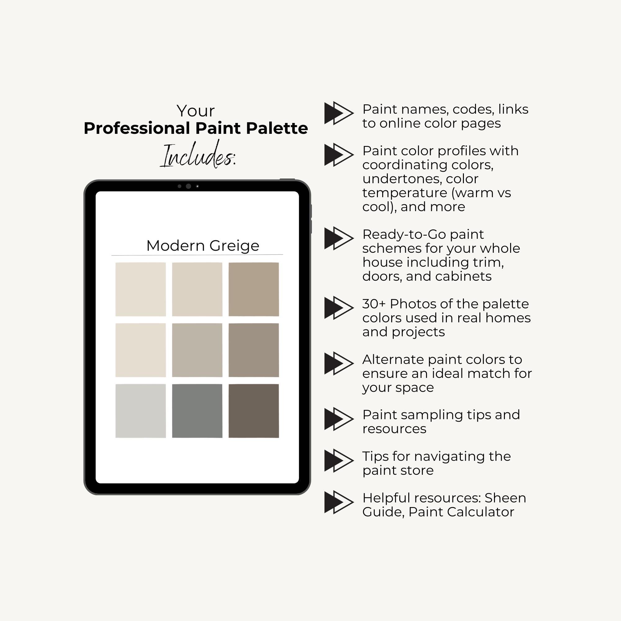 Sherwin Williams Greige Color Palette, Warm Neutral Paint Colors ...