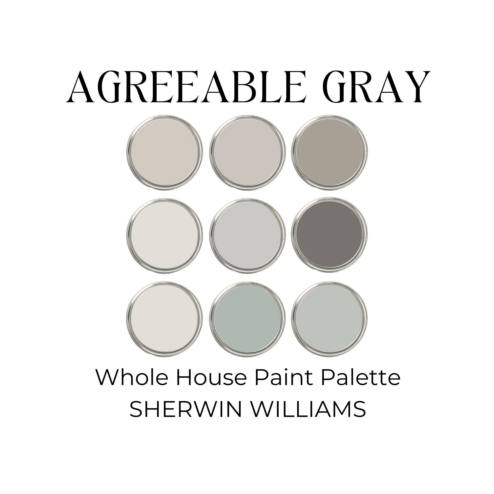 Sherwin Williams Agreeable Gray, Neutral Gray Paint Colors, Whole House ...