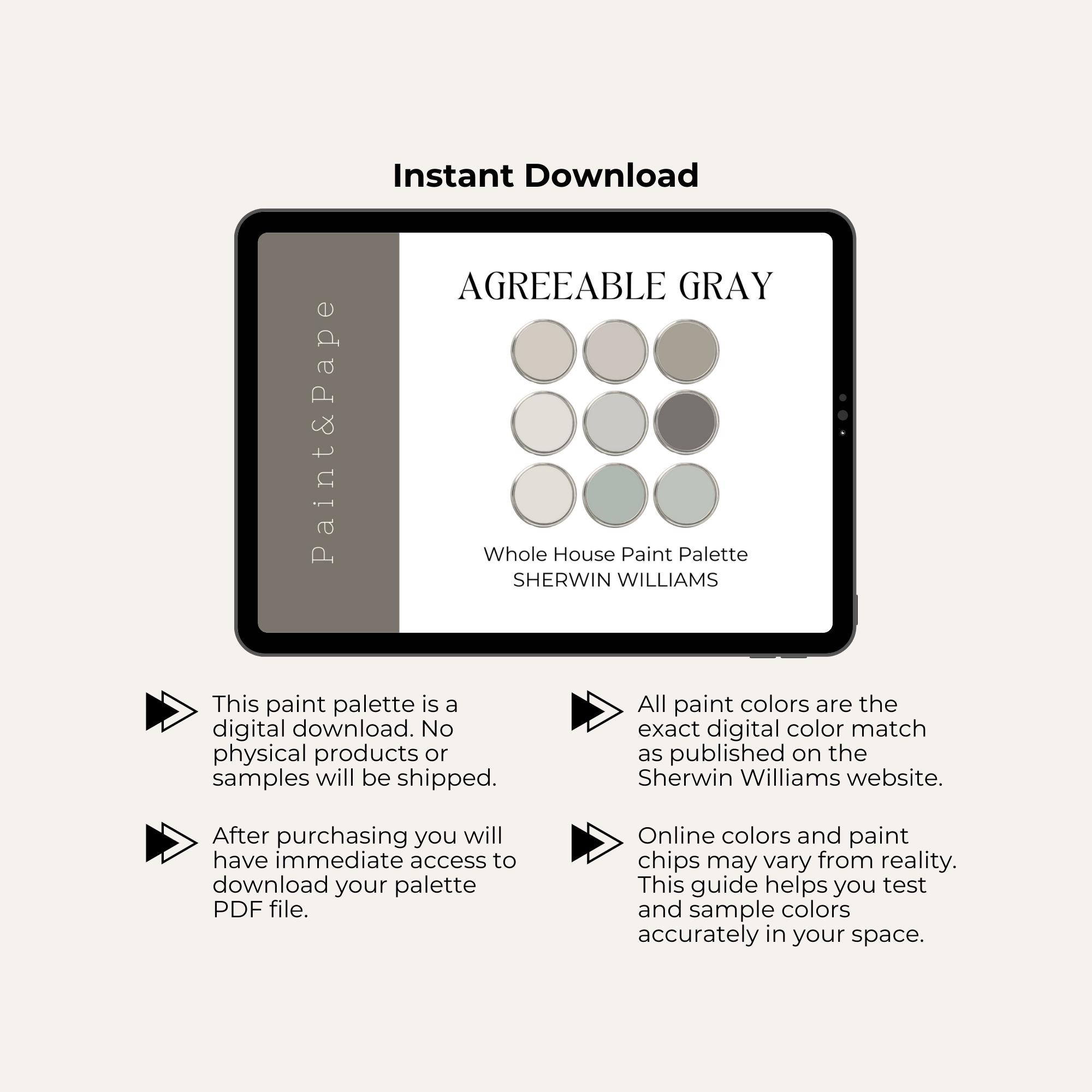 Sherwin Williams Agreeable Gray, Neutral Gray Paint Colors, Whole House ...