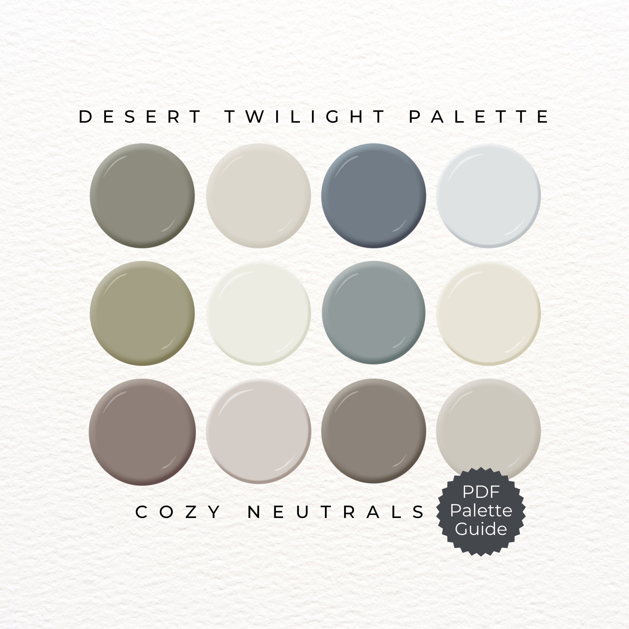Desert Twilight Palette | Benjamin Moore Paint Palette Green ...